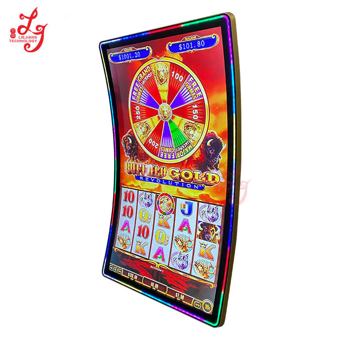 43 Inch PCAP RS232 bayIIy Gaming Curved Touch Screen With LED Lights ...