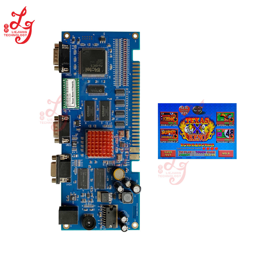 Texas Keno 4 Heart Touch Screen Gaming Boards