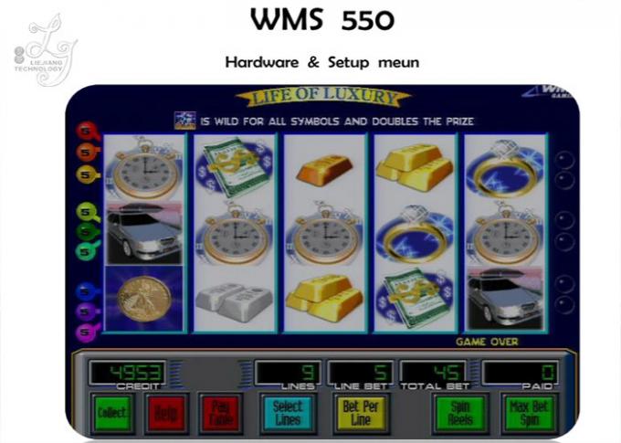 Purple WMS 550 Life Of Luxury Slot Machine , Life Of Luxury Slot Game Board