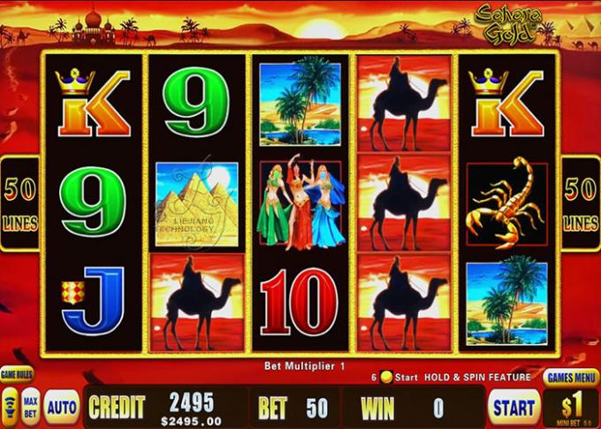 Lightning Link Sahara Gold Slot Machine with 21.5 Inch Touch Screen